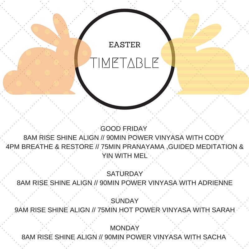 EASTER TIMETABLE 2 | Twisting Peacock Yoga